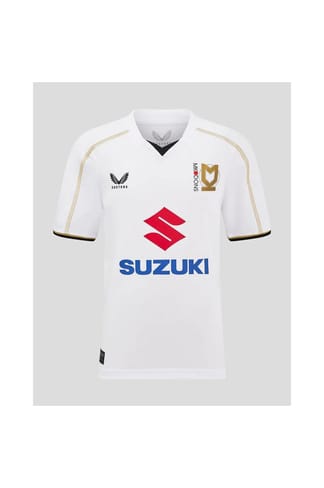 White Castore Mk Dons Home Shirt 2024 2025 Juniors - Get The Label