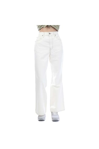Cream Levis Movin On 70s Wide Leg Flare Jeans - Get The Label