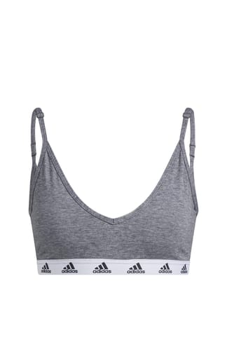 Grey black adidas Purebare Light Support Bra - Get The Label