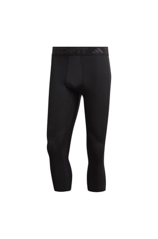 Black adidas Mens Techfit Training 3/4 Tights - Get The Label