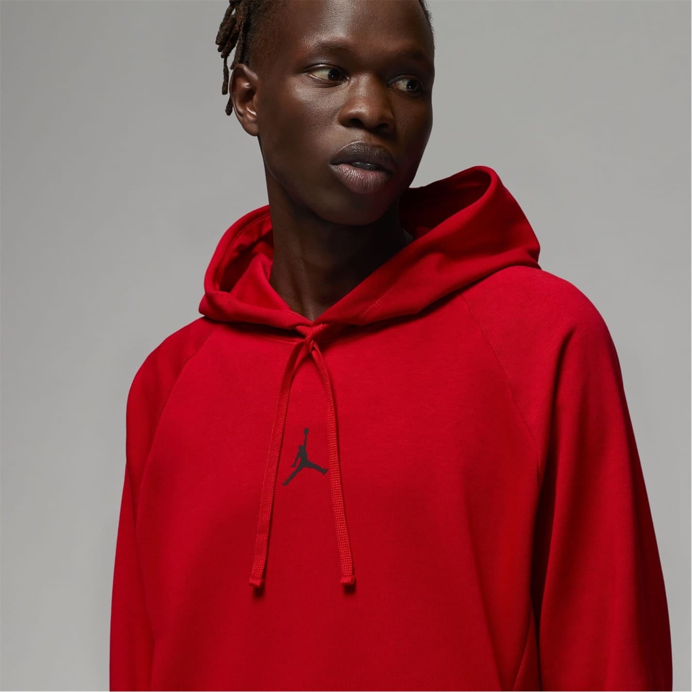 Red Air Jordan Mens Dri Fit Sport Crossover Fleece Hoodie Get The Label