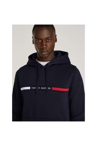 Blue Tommy Hilfiger Chest Insert Hoody - Get The Label