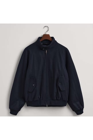 Blue Gant Wool Harrington Jacket - Get The Label