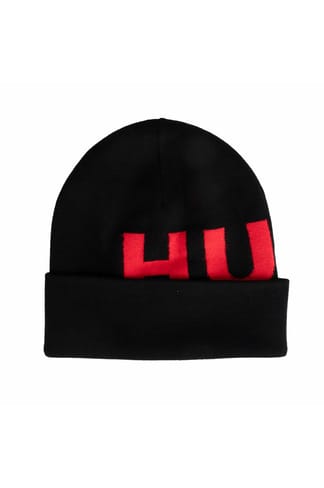 Black Hugo Xipro Beanie Hat - Get The Label