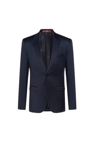 Dark Blue Hugo AldonS Blazer Jacket - Get The Label