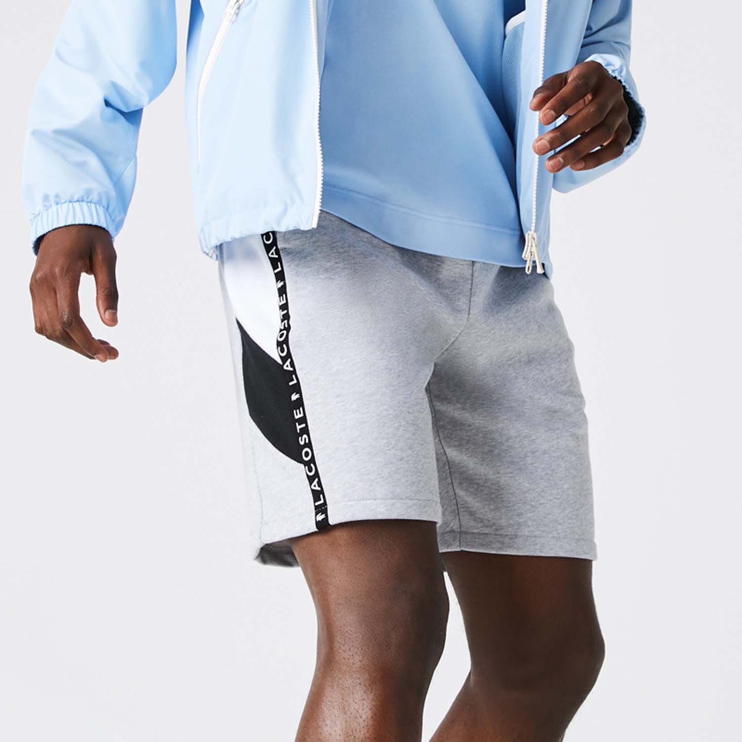 Grey Lacoste Mens Fleece Bermuda Shorts Get The Label
