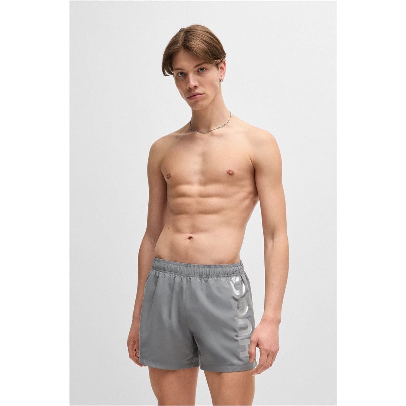 Grey Hugo Boss Abas Swim Shorts Get The Label