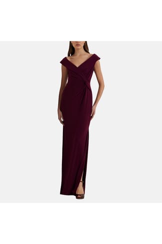 Red Lauren by Ralph Lauren Off The Shoulder Gown - Get The Label