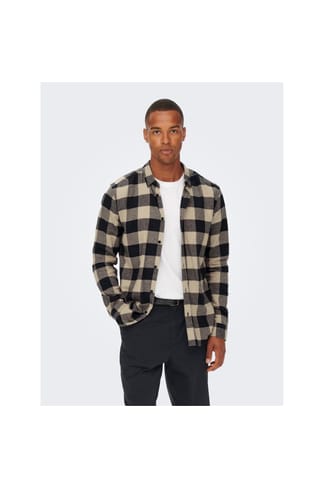 Blue Only and Sons Check Overshirt Jacket - Get The Label