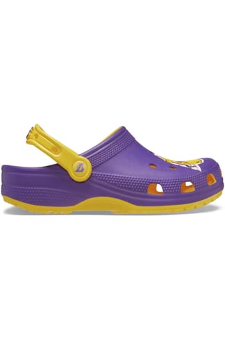 Purple Crocs La Lakers Flatform Clogs - Get The Label