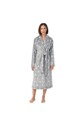 Grey DKNY Logo Dressing Gown - Get The Label
