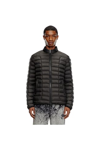 Black Diesel Pilot Puffer Jacket - Get The Label