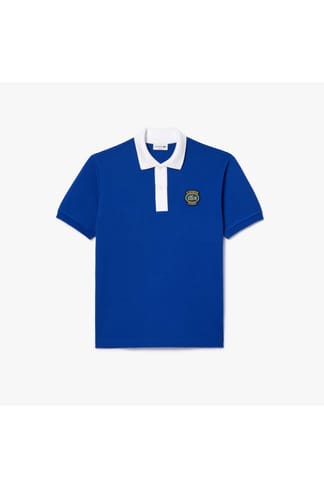 Blue Lacoste Classic-Fit Badge Polo Shirt - Get The Label