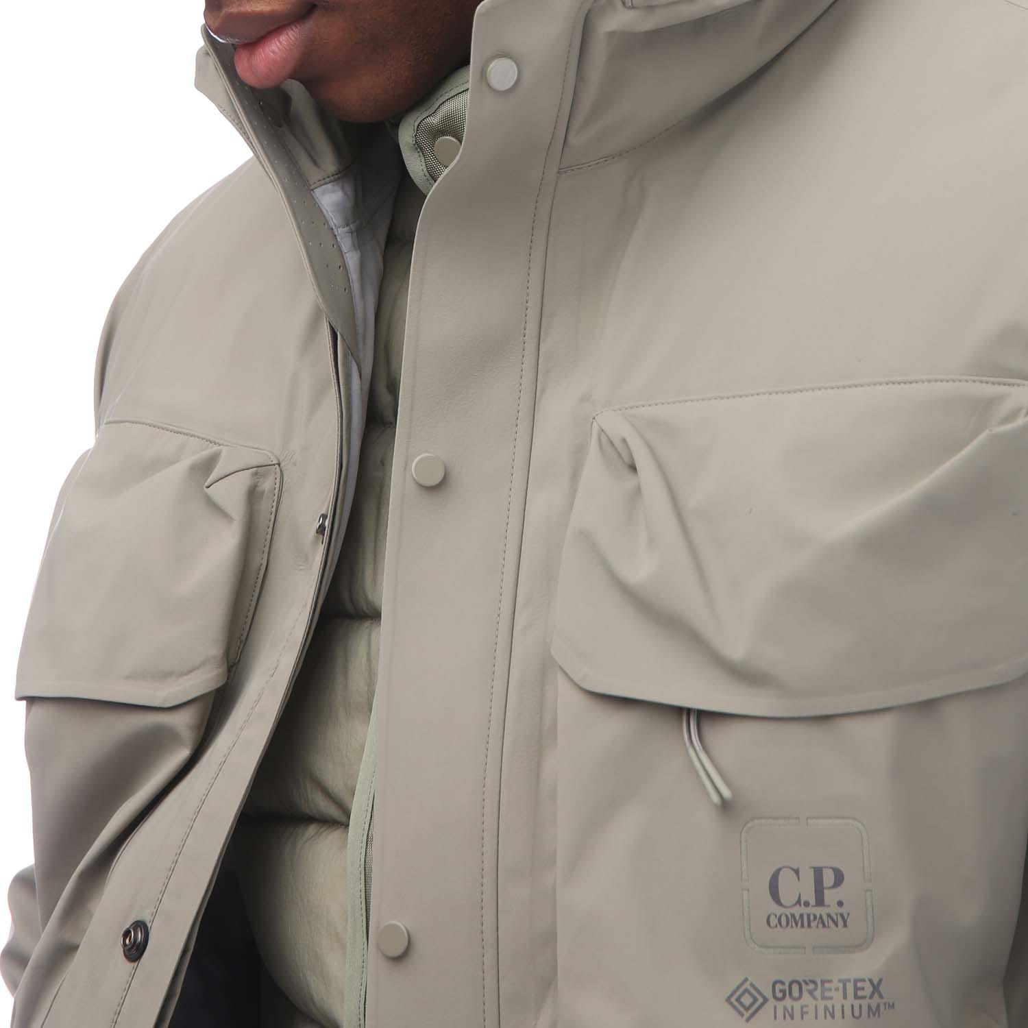 Grey C.P. Company Gore-Tex Infinium 3L Hooded Jacket - Get Grey C.P. Company Gore-Tex Infinium 3L Hooded Jacket - Get