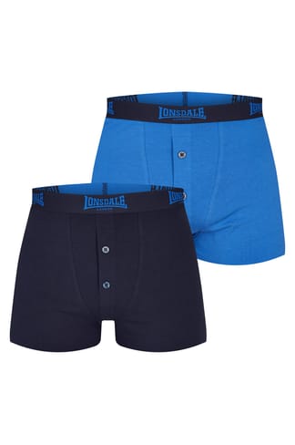 Blue lonsdale Mens 2 Pack Boxers - Get The Label