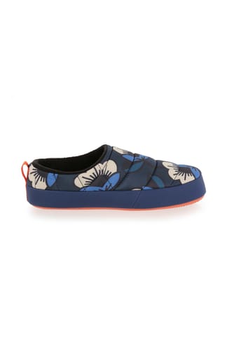 Navy Regatta Orla Kiely Tent Mule Quilted Slippers - Get The Label
