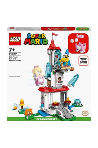 Black Super Mario Lego 71407 Mario Cat Peach Suit Frozen Tower Set ...