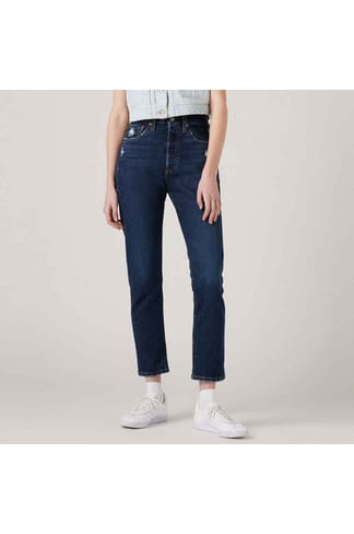 Dark Blue Levis 501 Skinny Jeans - Get The Label