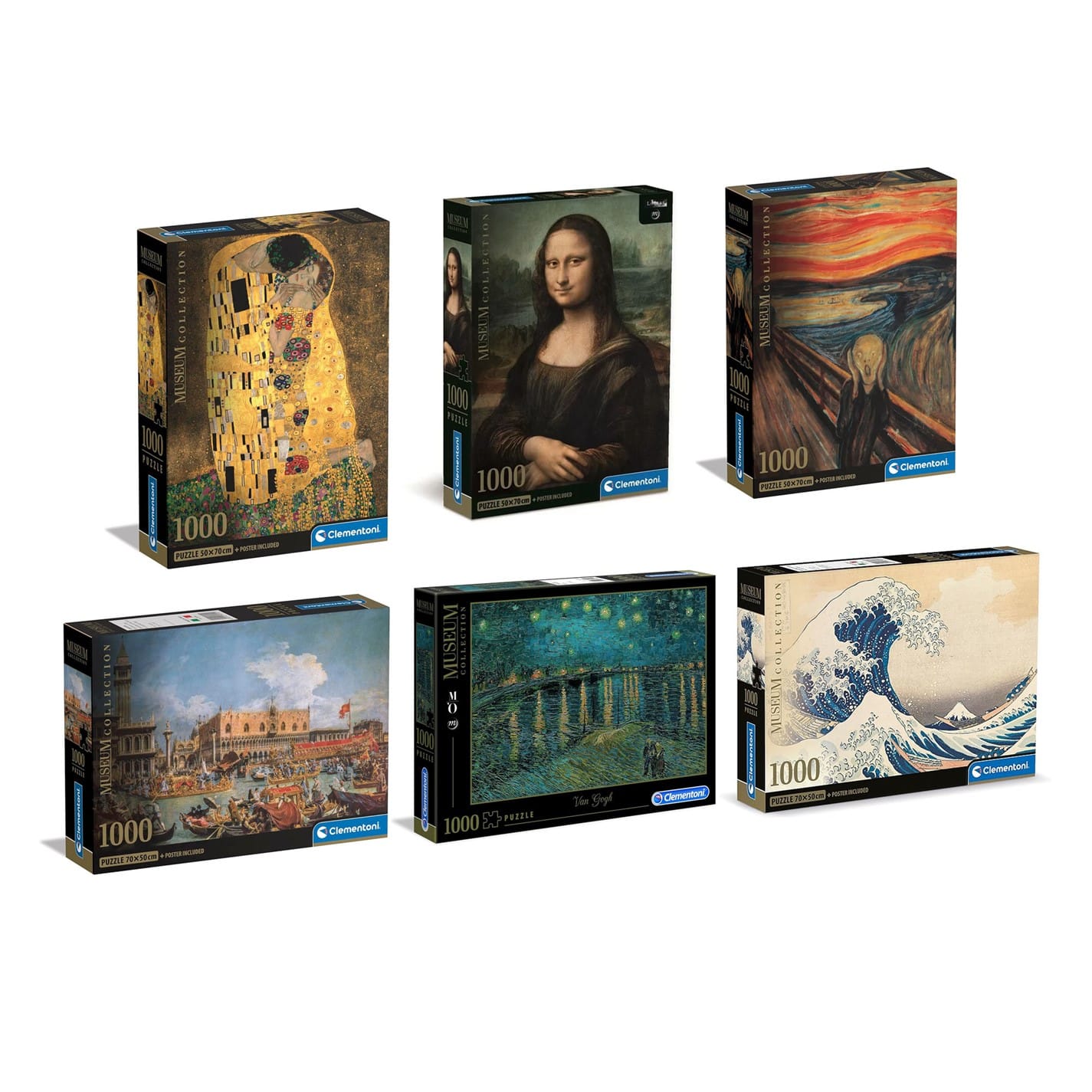 Clementoni Puzzle 1000pc Museum Collection Assortment in None