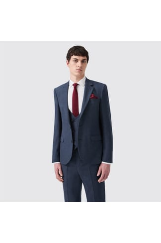 Blue Without Prejudice Donegal Slim Fit Suit Jacket - Get The Label