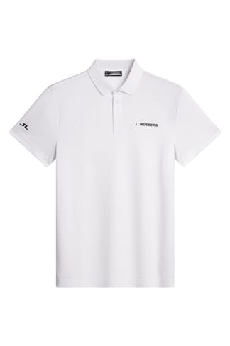White J Lindeberg Golf Bridge Regular Fit Polo Shirt - Get The Label