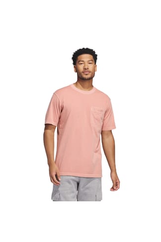 Pink adidas Originals Trefoil Essentials + Dye Pocket T-Shirt - Get The ...