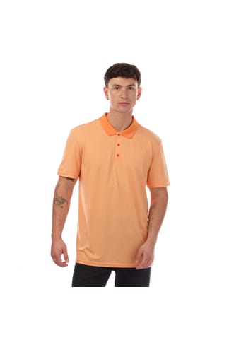 Orange Lyle And Scott Golf Microstripe Polo Shirt - Get The Label