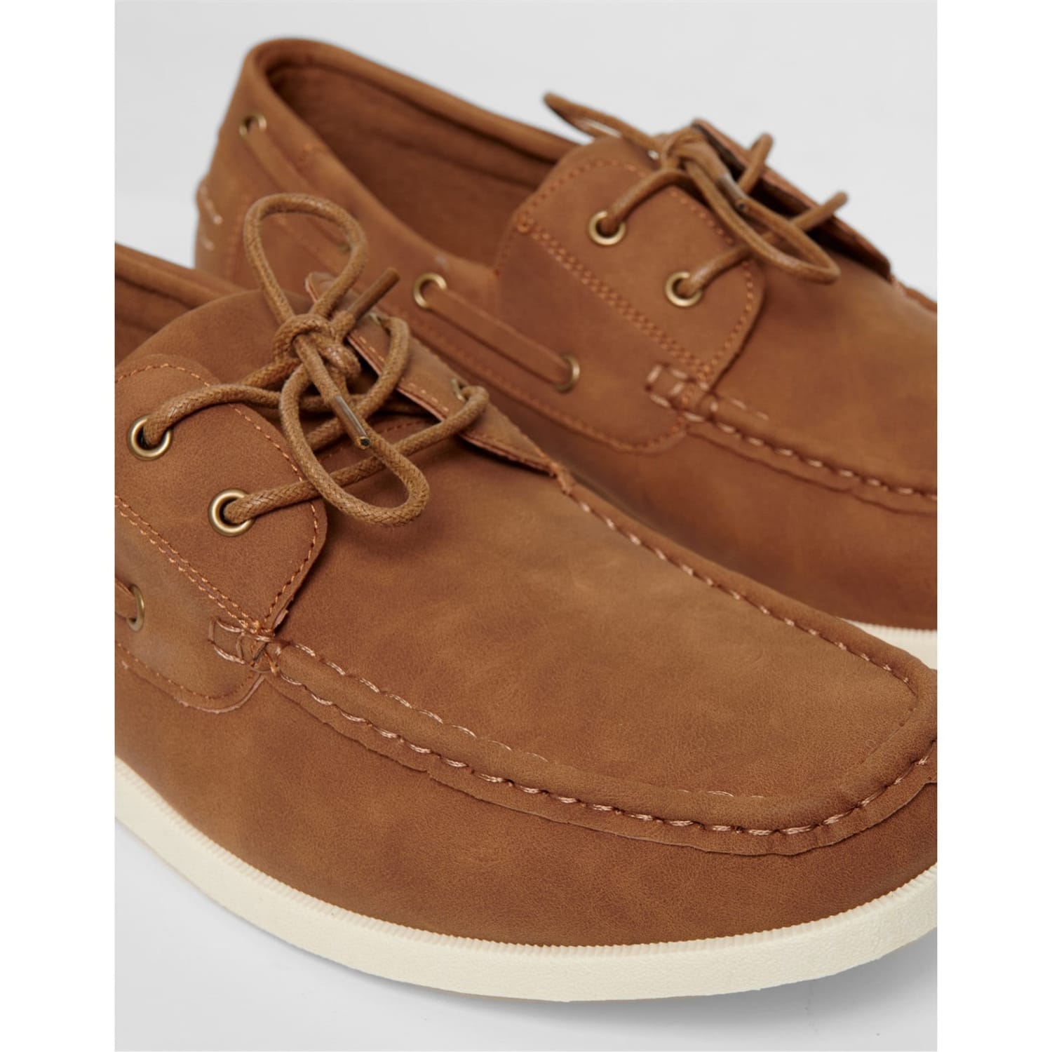 Brown Threadbare Archery Moc Toe Lace-Up Boat Shoes - Get The Label