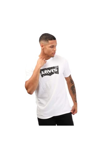 White Levis Mens Graphic Crew Neck T-Shirt - Get The Label
