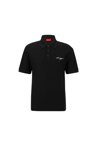 Black Hugo Signature Polo Shirt - Get The Label