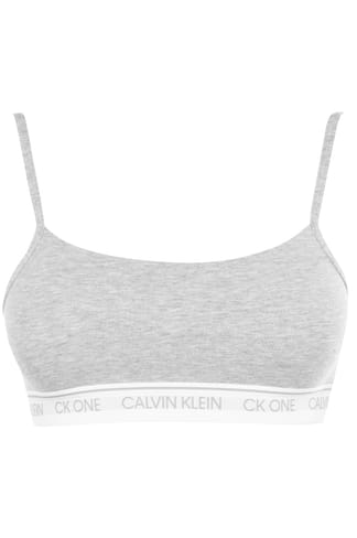 Grey Calvin Klein Cotton Unlined Bralet - Get The Label