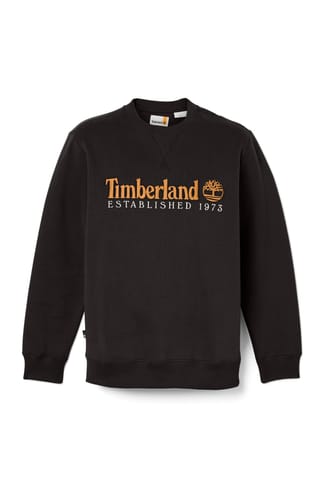 Black Timberland 50 Year Timberland Logo Crew Neck Sweatshirt - Get The ...