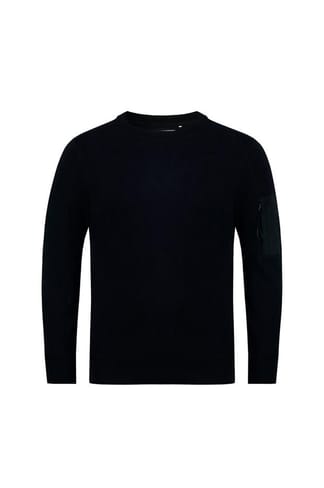 Black Firetrap Men's Zip Arm Pocket Crewneck Sweatshirt - Get The Label