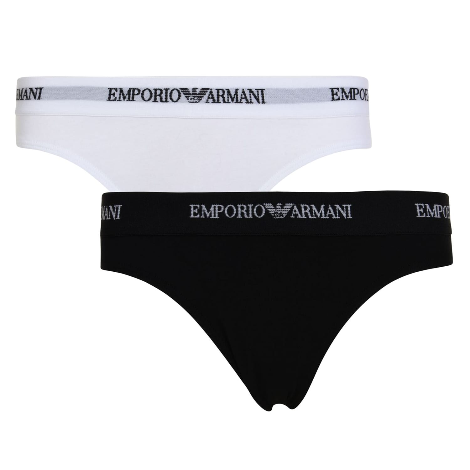 White Emporio Armani EA7 2 Pack Logo Briefs - Get The Label