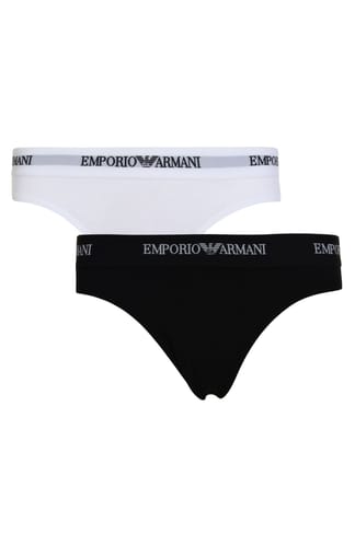 White Emporio Armani EA7 2 Pack Logo Briefs - Get The Label