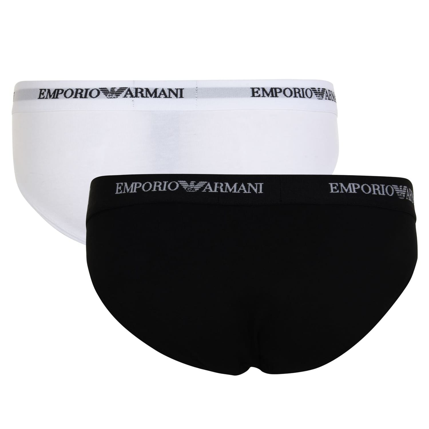 White Emporio Armani EA7 2 Pack Logo Briefs - Get The Label