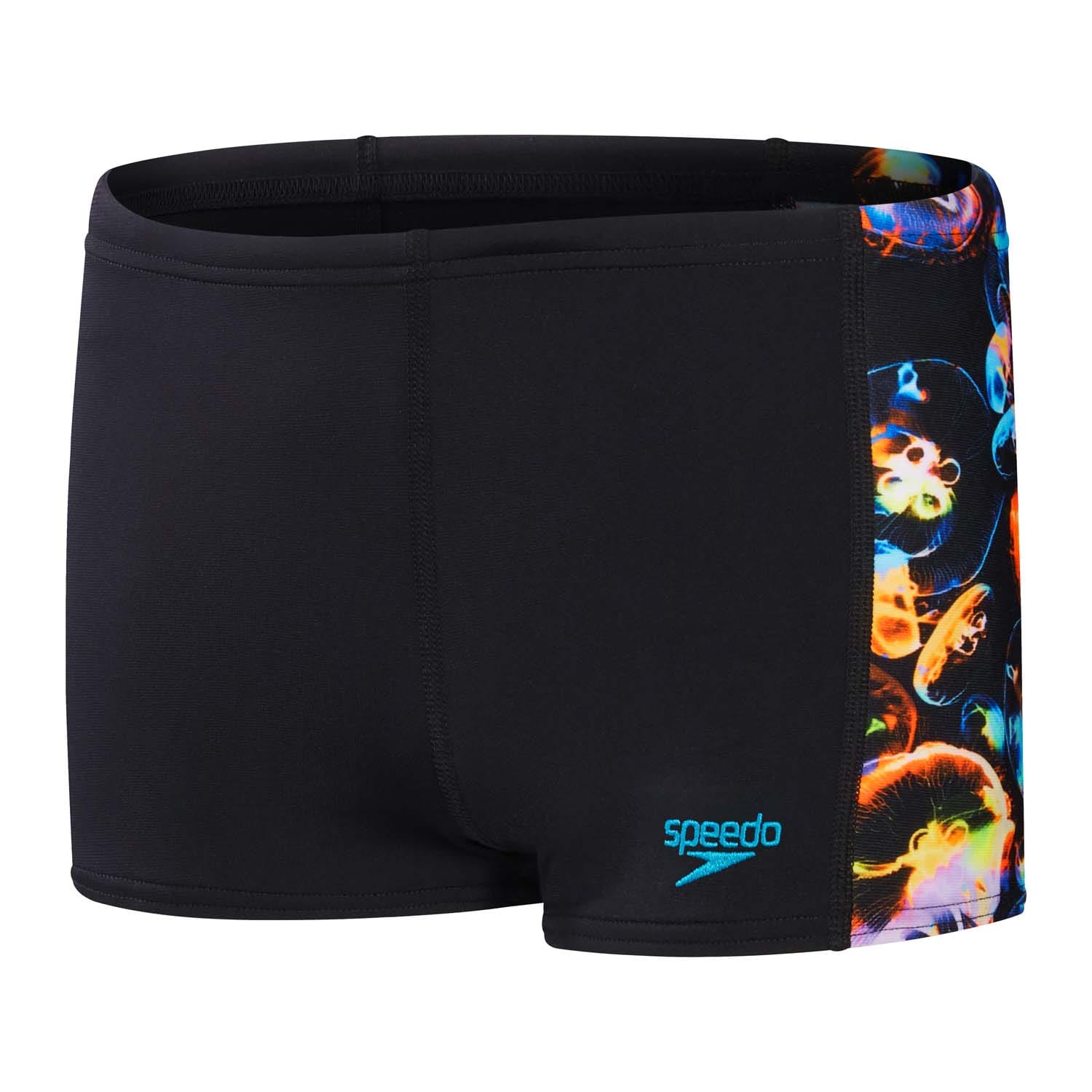 black blue Speedo Boys Digital Panel Aqua Shorts - Get The Label