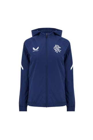 Blue Castore Hooded Windbreaker Long Jacket - Get The Label