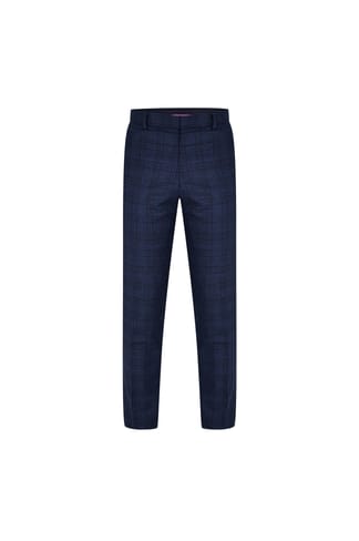 Blue Ted Baker T Munro Check Trousers - Get The Label
