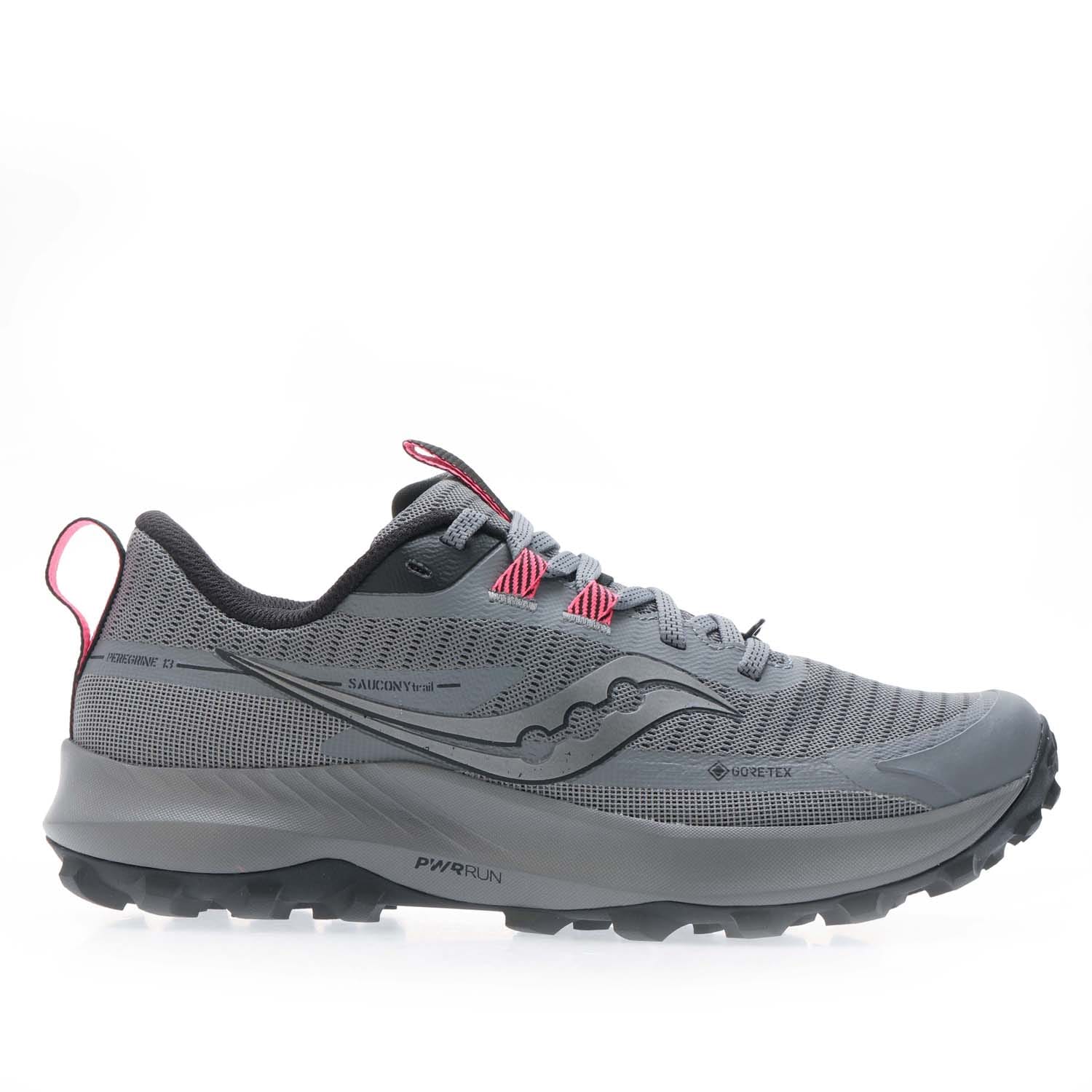Grey Saucony Womens Peregrine 13 Gore Tex Trainers Get The Label