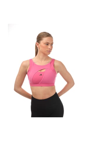 Pink adidas Power Impact Luxe Medium Support Bra - Get The Label