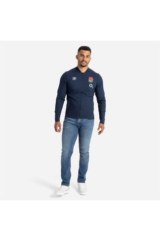Blue Umbro England Rugby Anthem Jacket 2023 2024 Adults - Get The Label
