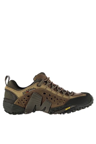 Brown Merrell Mens Intercept Non Waterproof Walking Shoes - Get The Label