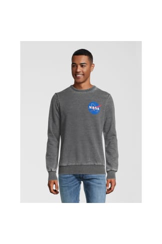 Grey NASA Crew Neck Regular Fit Logo Sweatshirt - Get The Label