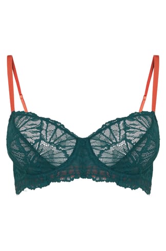 Green Dora Larsen Gaia Graphic Lace Underwire Bra - Get The Label