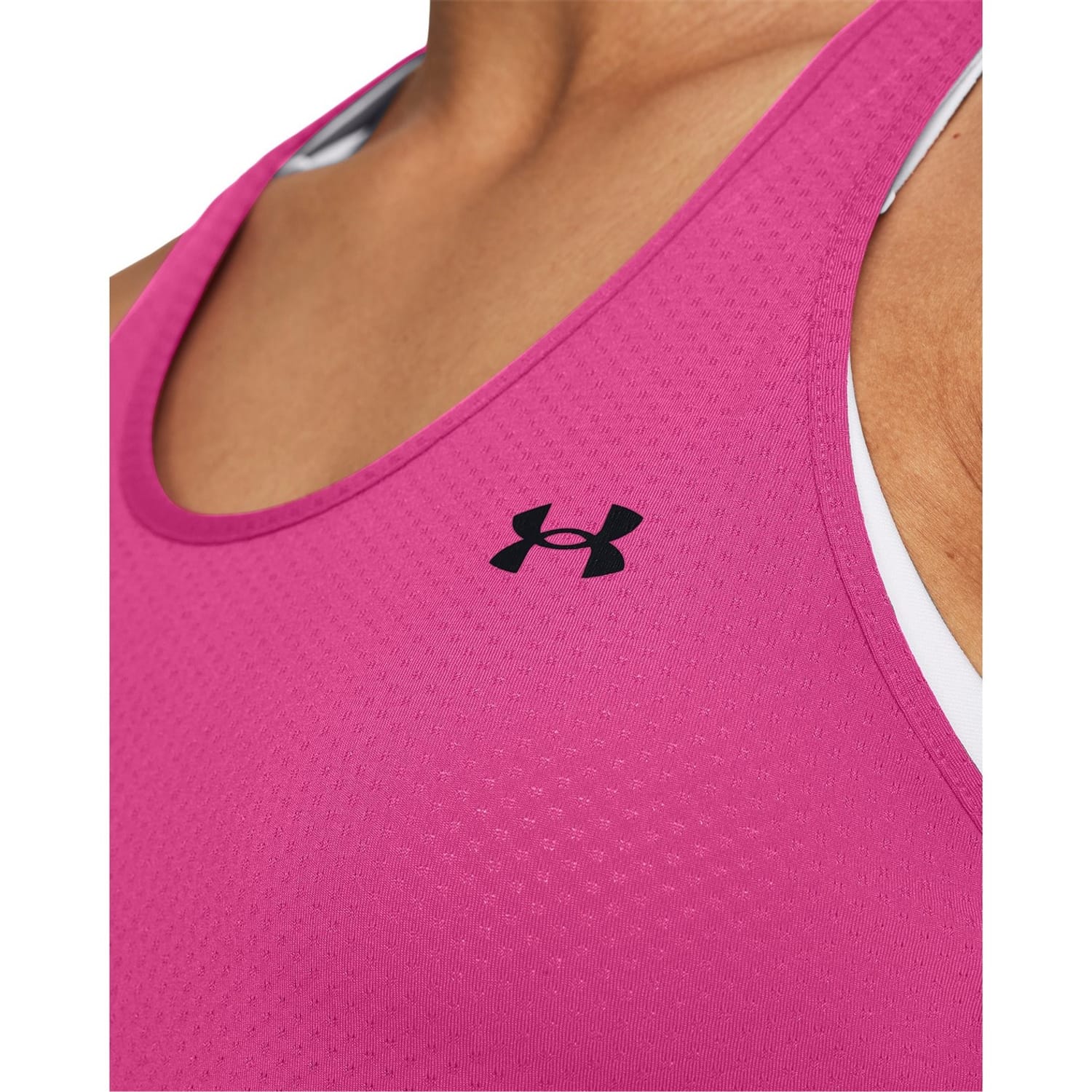 Pink Under Armour HeatGear Racer Tank Top Ladies - Get The Label
