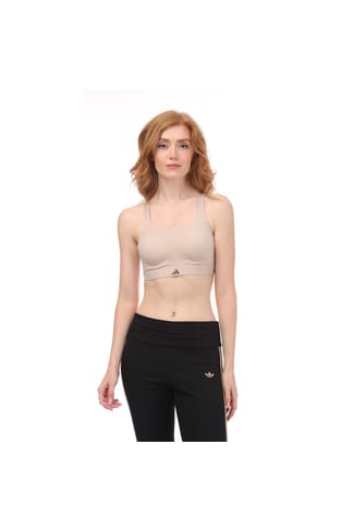 Taupe adidas Womens Tailored Impact Luxe High Support Bra - Get The Label