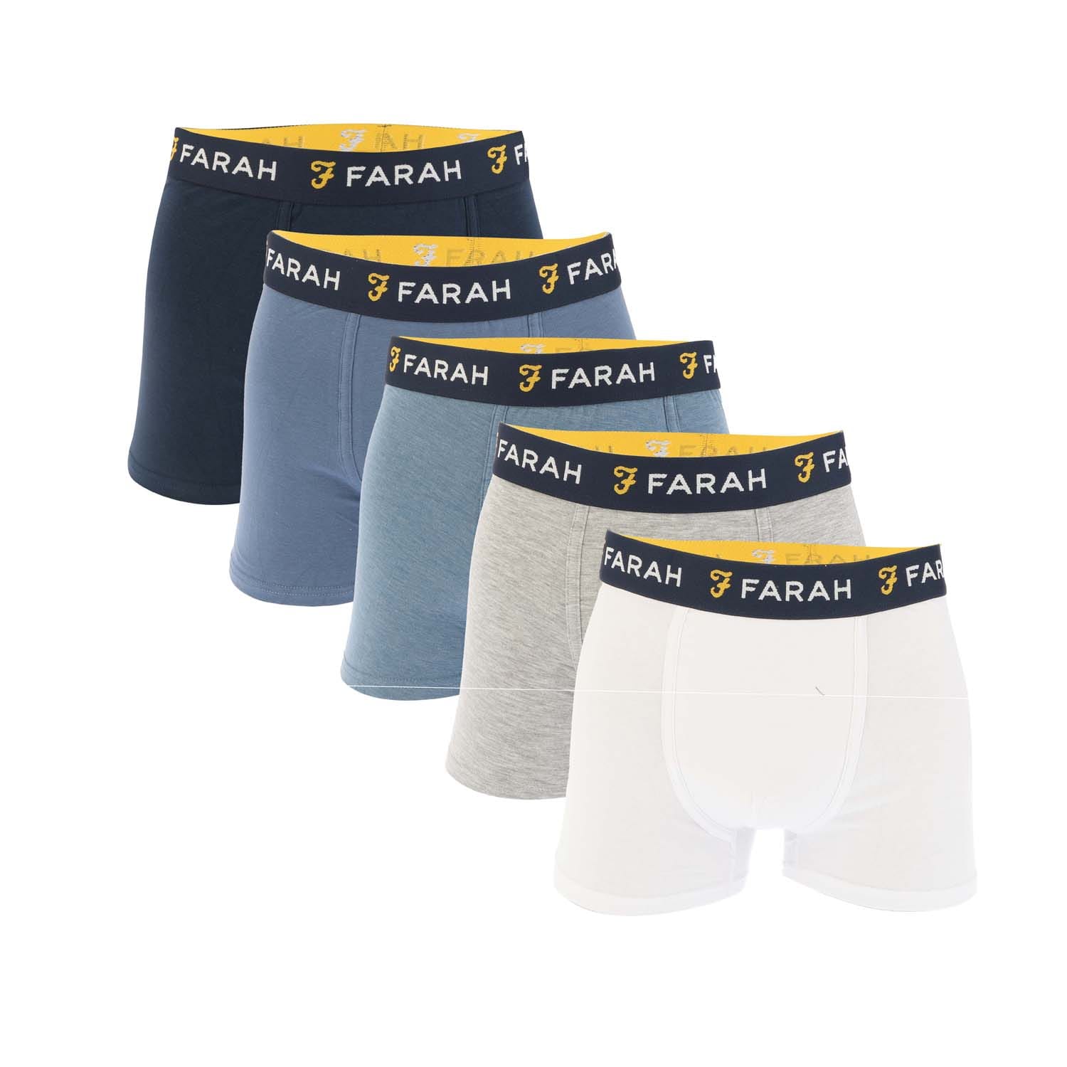 Multi colour Farah Mens Delray 5 Pack Boxer Shorts - Get The Label