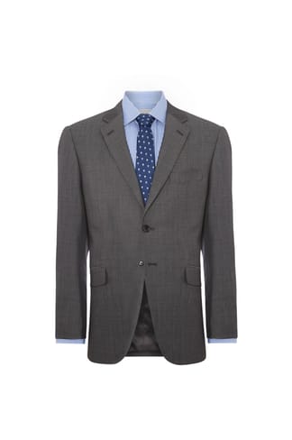 Grey Howick Notch Lapel Pindot Suit Jacket - Get The Label