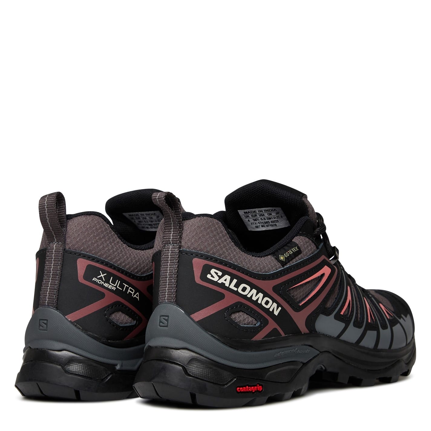 Salomon Womens X Ultra Pioneer GorE Tex Walking Shoe in Black